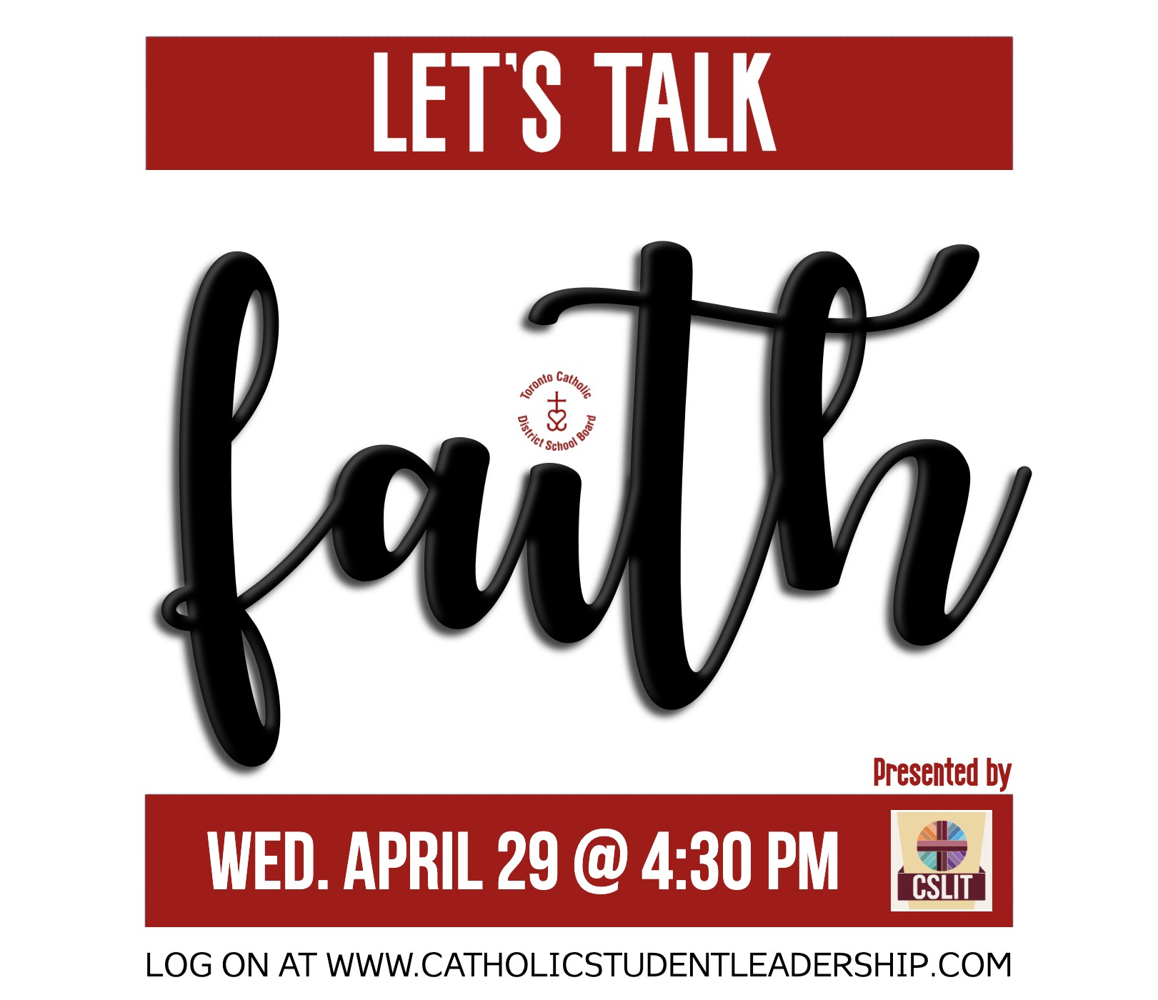Let’s Talk Faith – LOG IN HERE – Catholic Student Leadership
